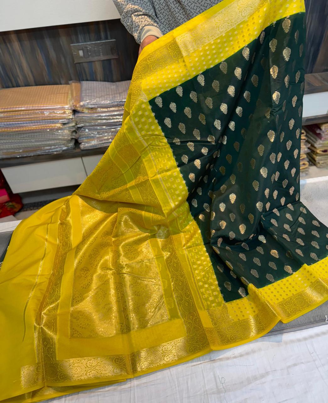 New Design in Banarasi Raw Mango Silk Sarees – Divisha Collections